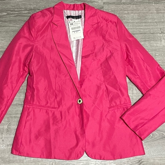 Zara | Jackets & Coats | Nwt Zara Hot Pink Blazer Size Xs | Poshmark